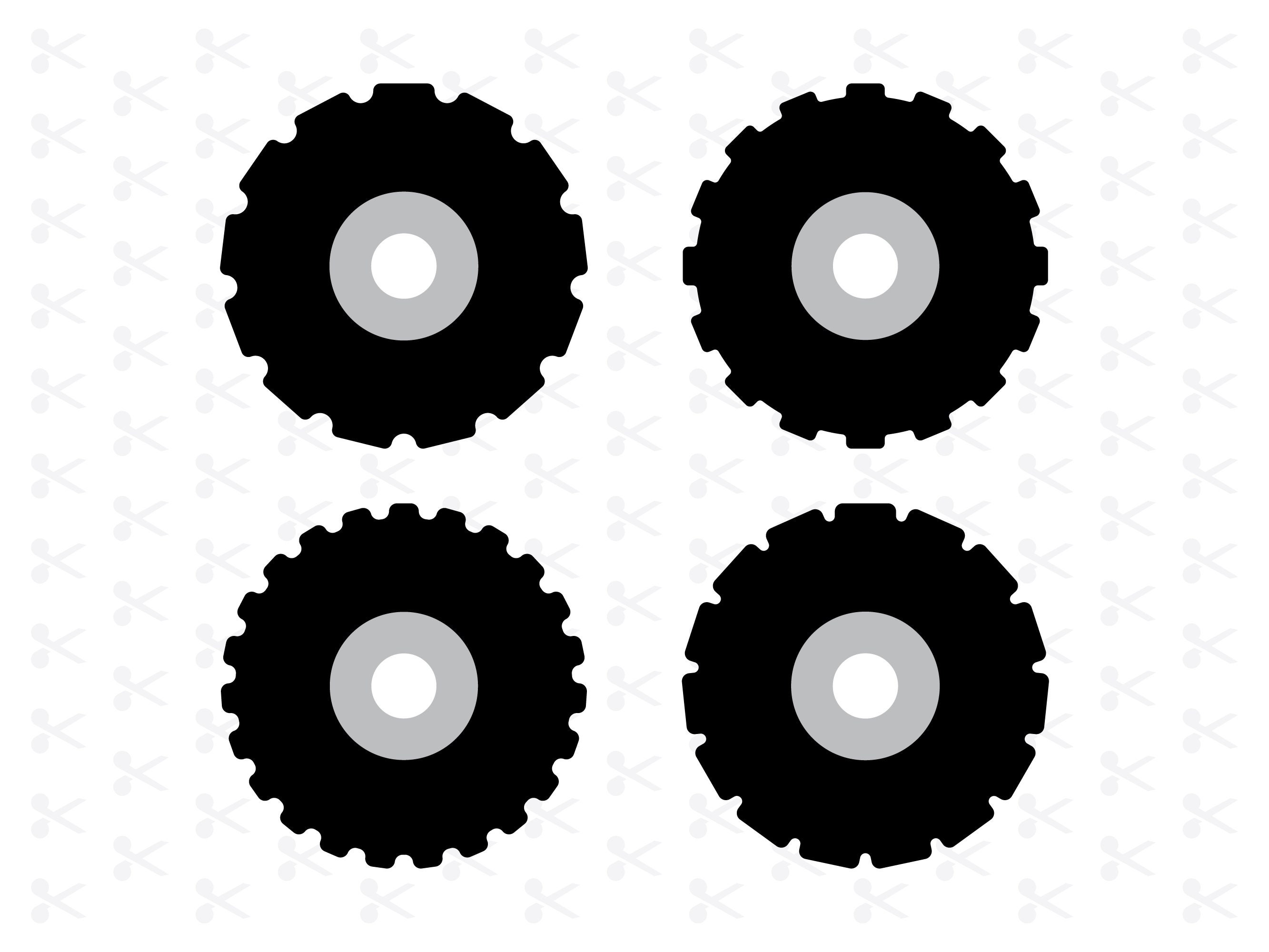 Tractor Tires Svg Ai Dxf / Construction Truck Tires / Truck Tires ...