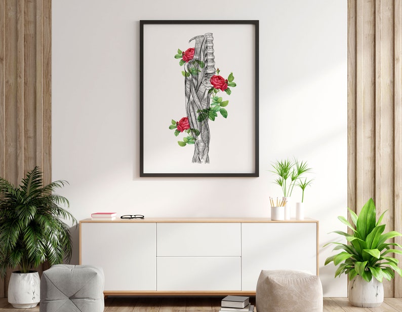 Femoral Iliac Muscle Leg Flower Human Anatomy Art Print - Etsy