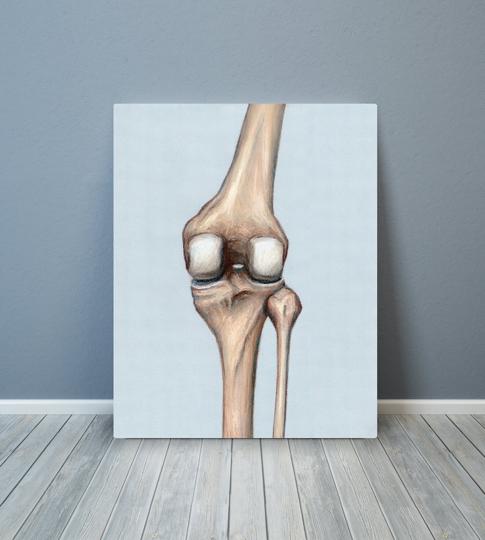 Knee Joint Leg Osteology Human Anatomy Art Print - Etsy