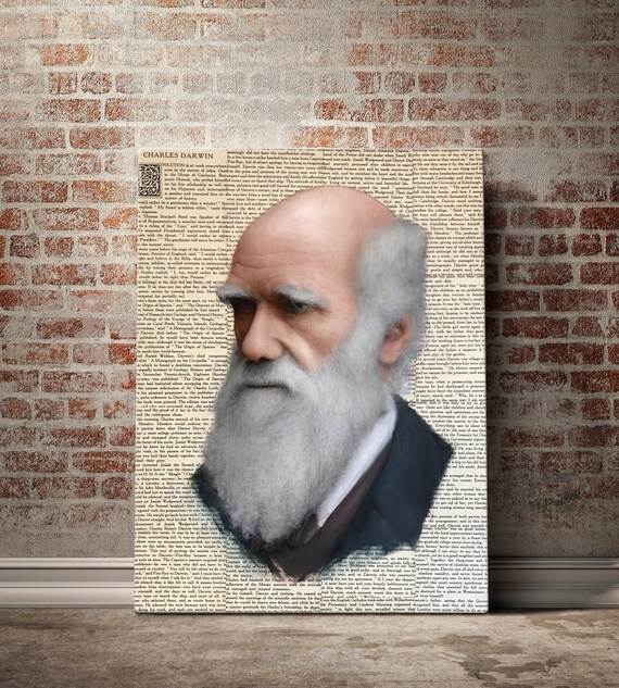 Charles Darwin Book Page Art Print - Etsy