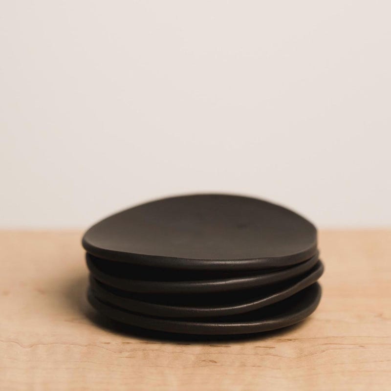 Black Square Plates Ceramic - Etsy