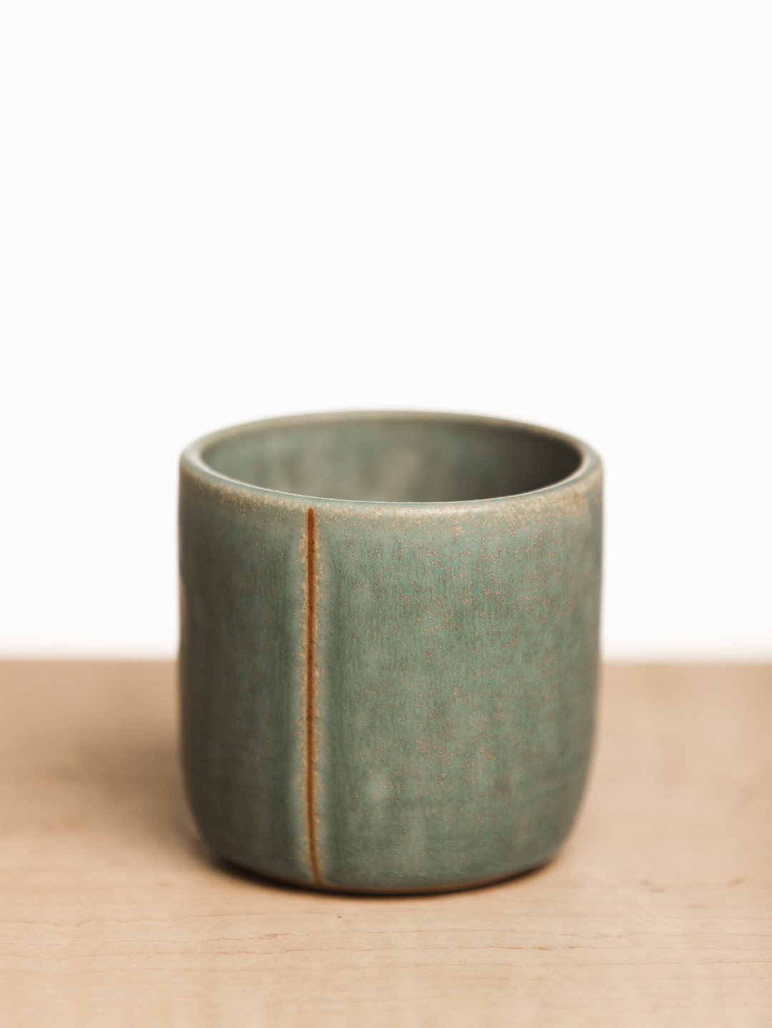 Linear Ceramic Cup Turquoise Linear Ceramic Cup Handmade Cup Tea Cup ...