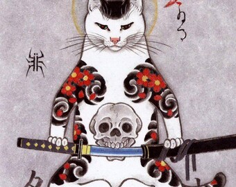 Japanese Monster Cat | Etsy