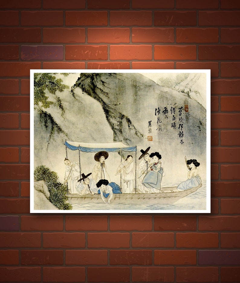 Asian Korean Art Asian People Scene Seonyu Island Hyewon - Etsy
