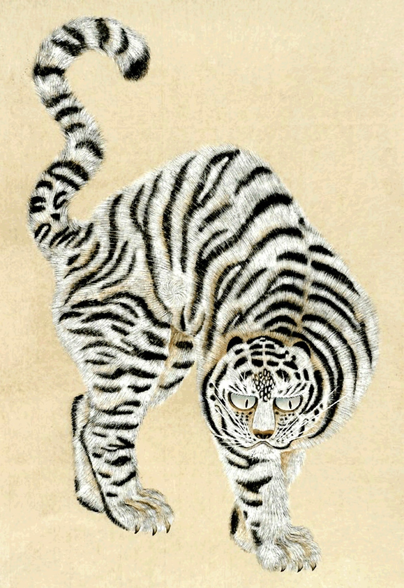 Asian Tigers Art Prints Paintings Korean Vintage - Etsy