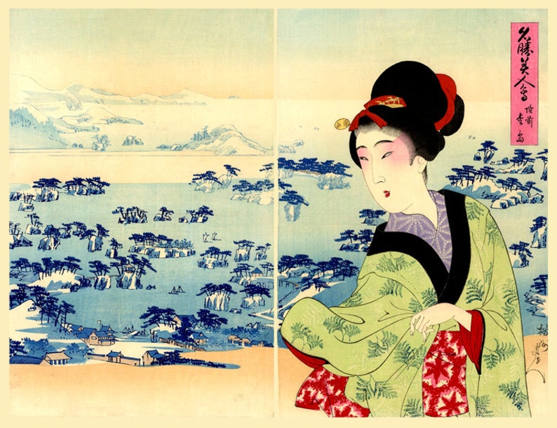 Japanese Geishas Beauties Art Prints. Beautiful Women - Etsy Japanese Geishas Beauties Art Prints. Beautiful Women - Etsy