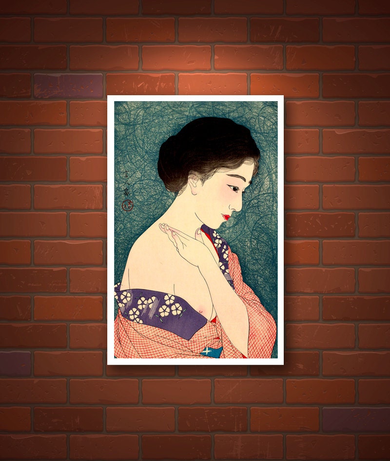 Japanese Art Japanese Erotic Woodblock Print Reproduction Etsy