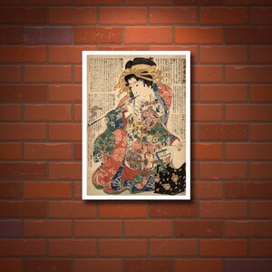 Japanese Art, Japanese Geishas Art Prints, Geisha With a Smoking Pipe ...