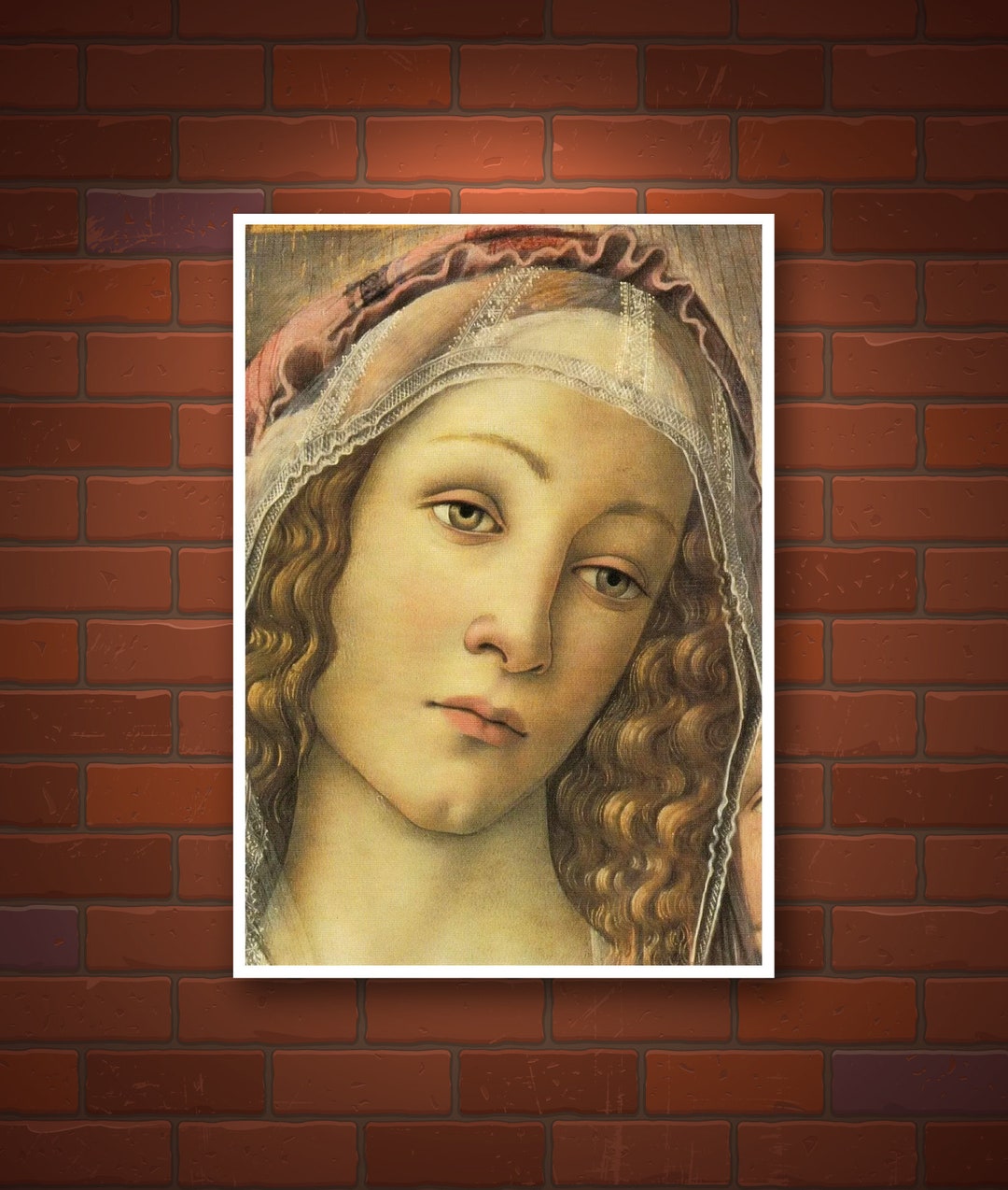 European Art Prints Sandro Botticelli Painting Head of the - Etsy