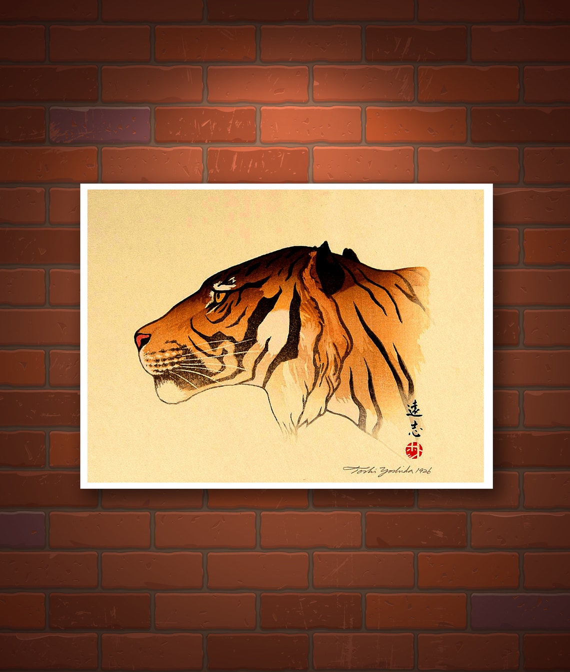 Japanese Art Tiger Paintings Art Prints Posters Tiger | Etsy