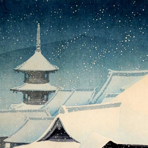Japanese Art Prints, Kiyomizu Temple in Snow Hasui Kawase FINE ART ...