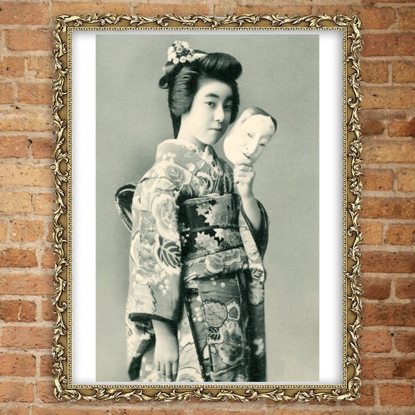 Geisha Mask - Etsy