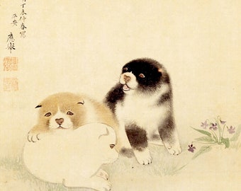 Japanese Art Dogs - Etsy