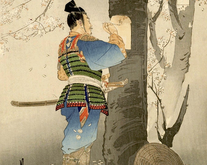 Japanese Art, Samurai Writing a Poem Ogata Gekko FINE ART PRINT ...