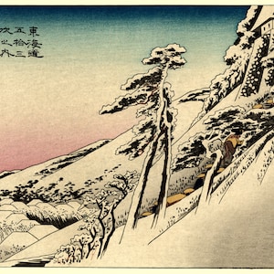 Japanese Art, Snow Winter Paintings, Hiroshige Woodblock Prints ...