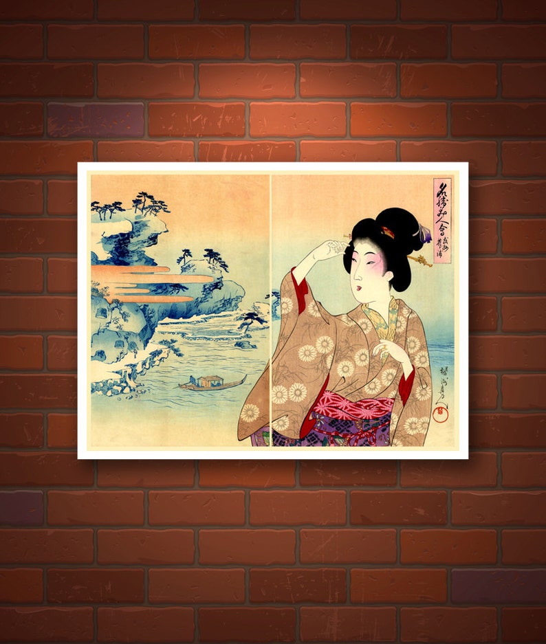 Japanese Geishas Beauties Art Prints. Beautiful Women - Etsy Japanese Geishas Beauties Art Prints. Beautiful Women - Etsy