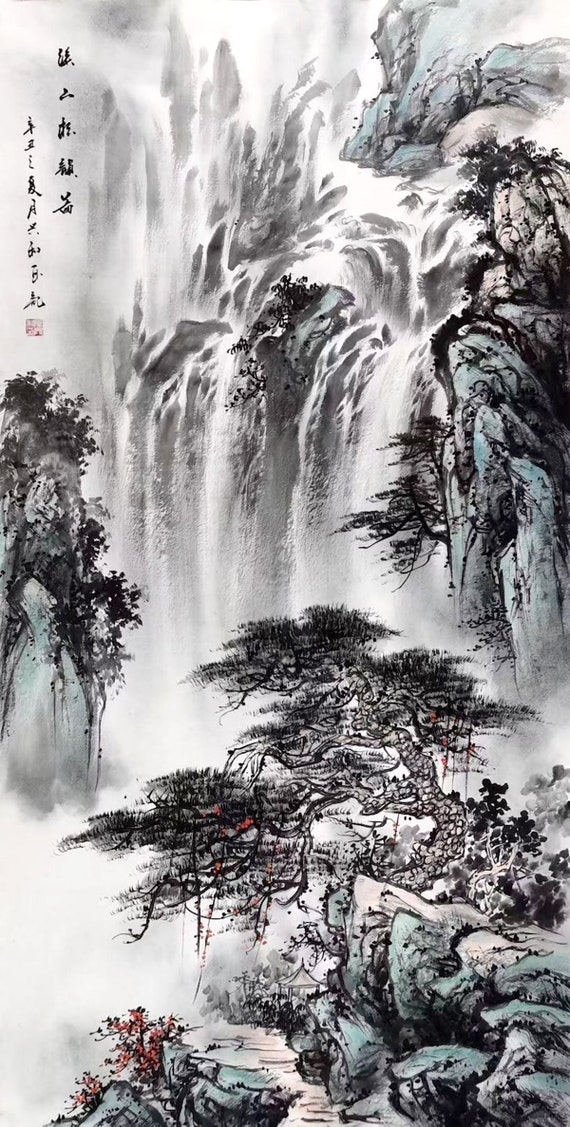 Oriental Prints Waterfalls