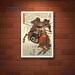 Japanese Samurai, Warriors Art Prints, Kozaemon Hisamitsu on Horse Kuniyoshi FINE ART PRINT ...