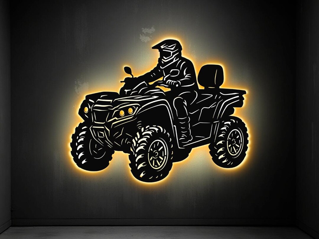 3D ATV Quad Bike Wall Art Svg Dxf | Layered Wooden Laser Cut Files ...