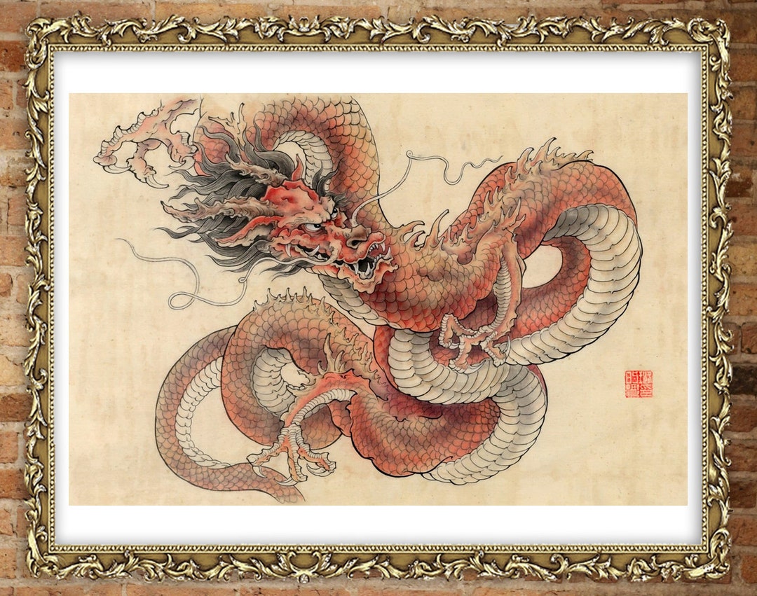 Chinese Art Prints, Painting, Tianlong Celestial Dragon FINE ART PRINT ...