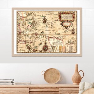 Antique Map Art Prints, Tropical Islands Maps, Cancer Tropic Ancient ...