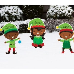 Personalized Elf Yard Decorations Multicultural Outdoor Holiday ...