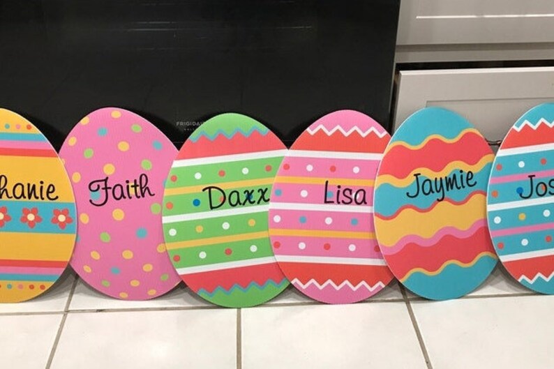 Easter Eggs Personalized Gifts Happy Easter Outdoor Party Decor Yard ...
