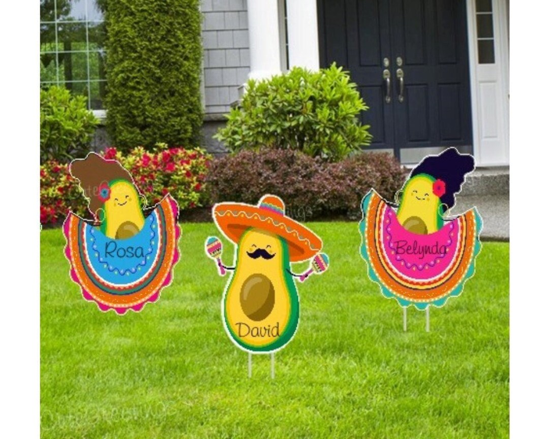 5 De Mayo Yard Decorations Mexican Fiesta Outdoor Lawn Art Cinco De ...