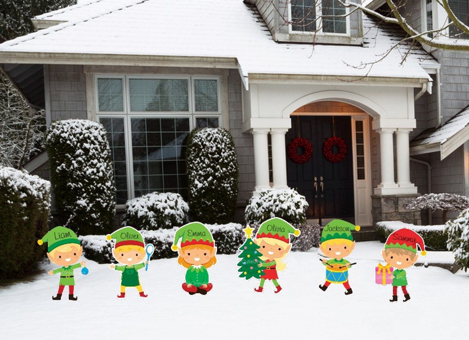 Personalized Elf Yard Decorations Multicultural Outdoor - Etsy