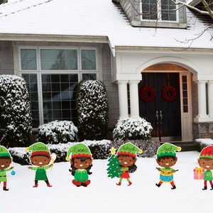 Personalized Elf Yard Decorations Multicultural Outdoor Holiday ...