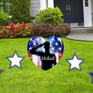 Military Lawn Card US Navy Yard Decoration Sign Patriotic Art Outdoor ...