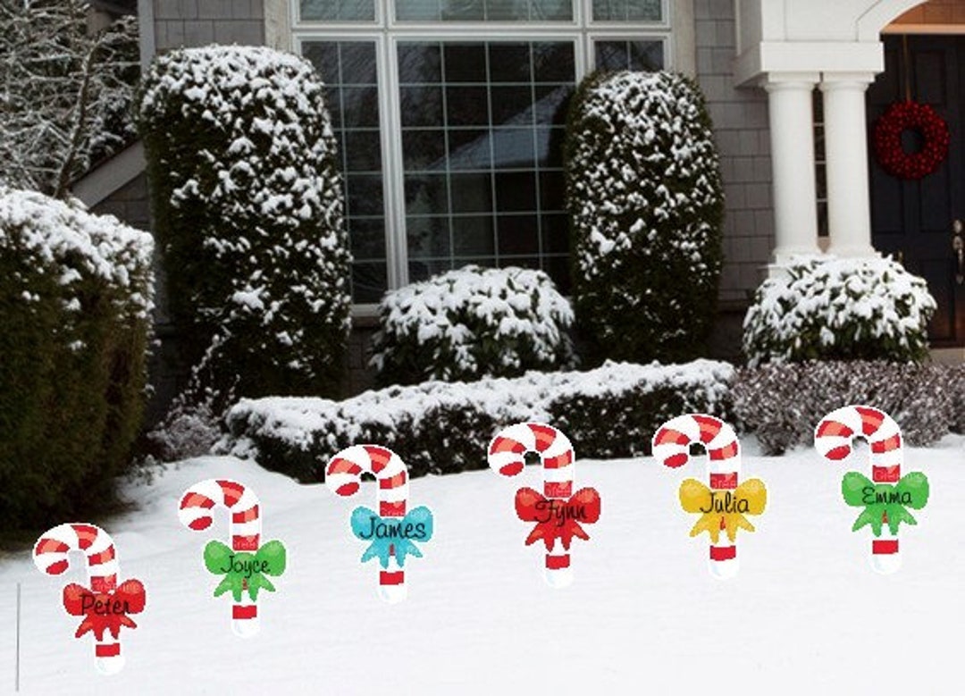 Outdoor Christmas Candy Canes Decoration, Holiday Party Front Yard ...