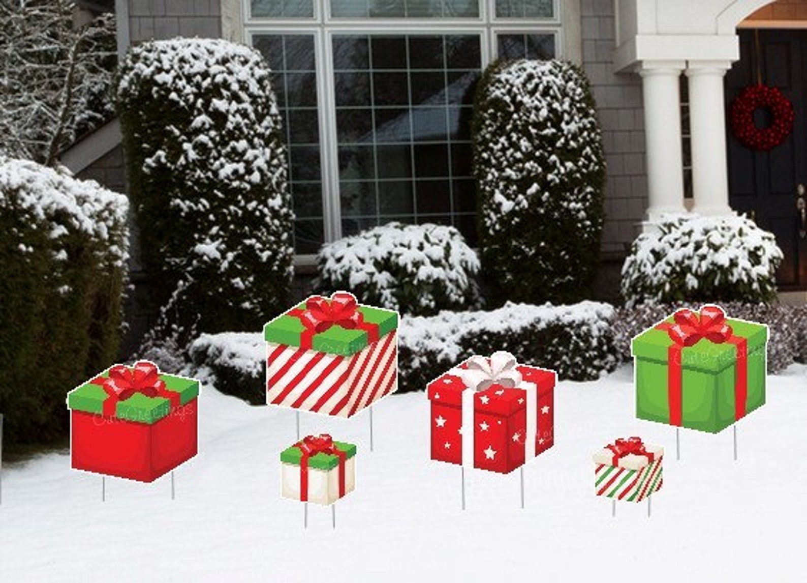 Christmas Decorations Elf Outdoor Lawn Sign Set Personalized - Etsy