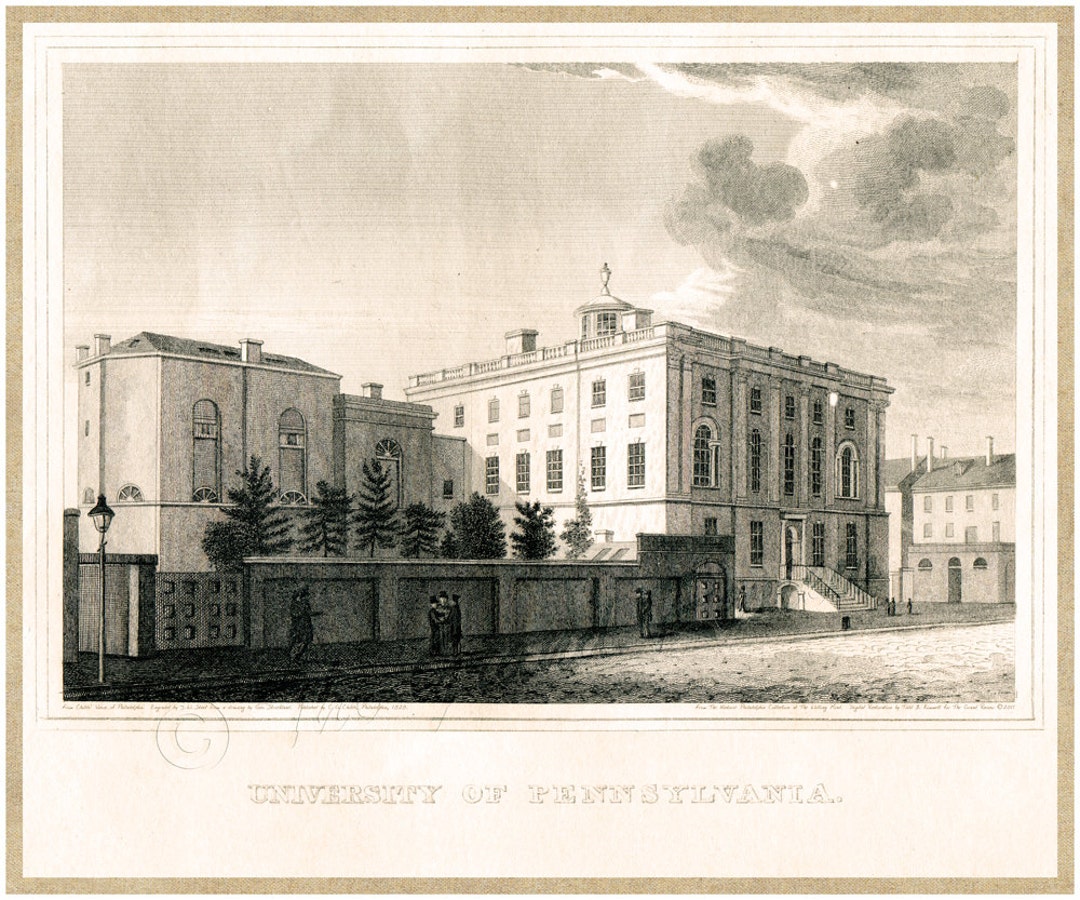 Antique Philadelphia Print - University of Pennsylvania at the ...