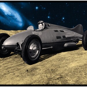 Antique Car Print - John Cobb - the Railton - Famous Land Speed Record ...