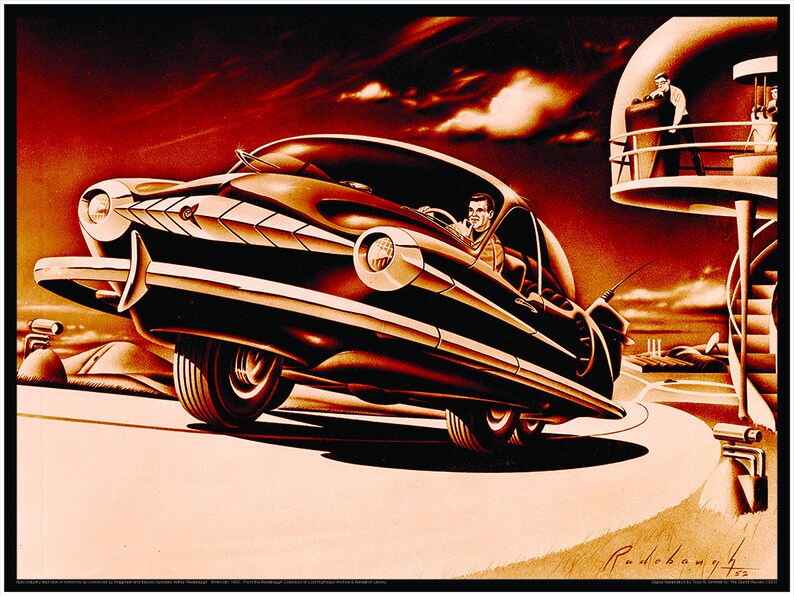 RADEBAUGH, A Great Decorative Print - 1939 Dodge Series - Space Age ...