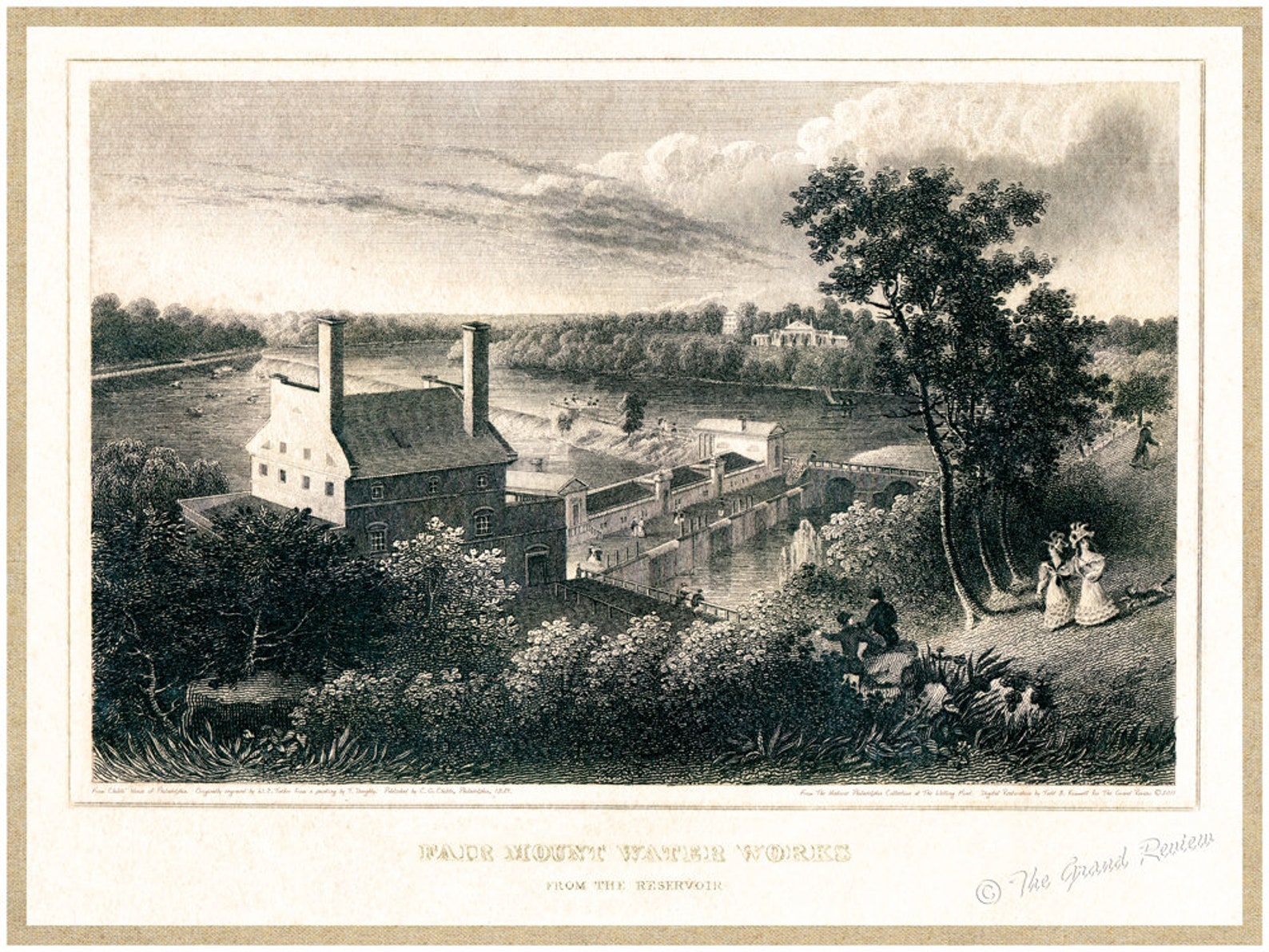 Antique Philadelphia / Main Line Print the Merion Meeting House ...