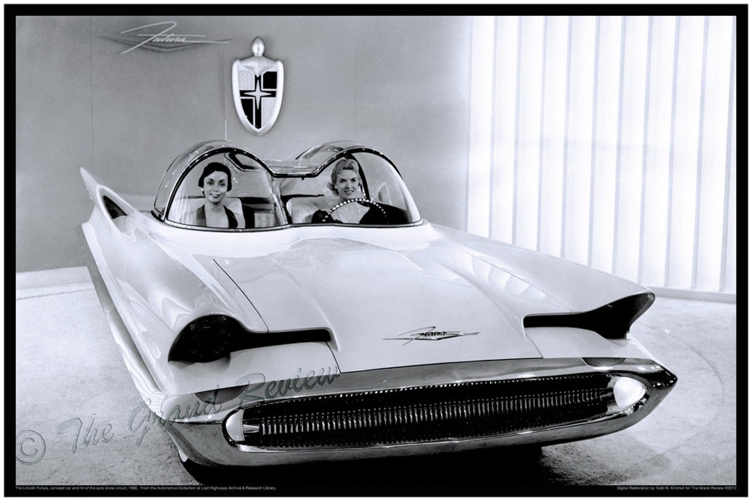 Vintage Car Print - the Original BATMOBILE - the Lincoln Futura Concept ...