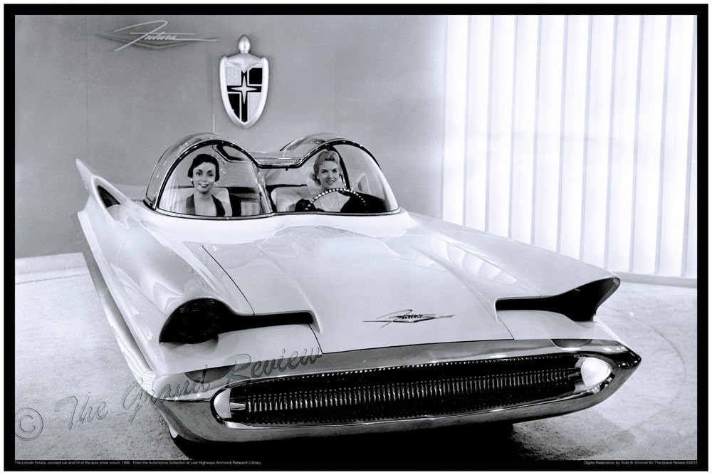 Vintage Car Print - the Original BATMOBILE - the Lincoln Futura Concept ...