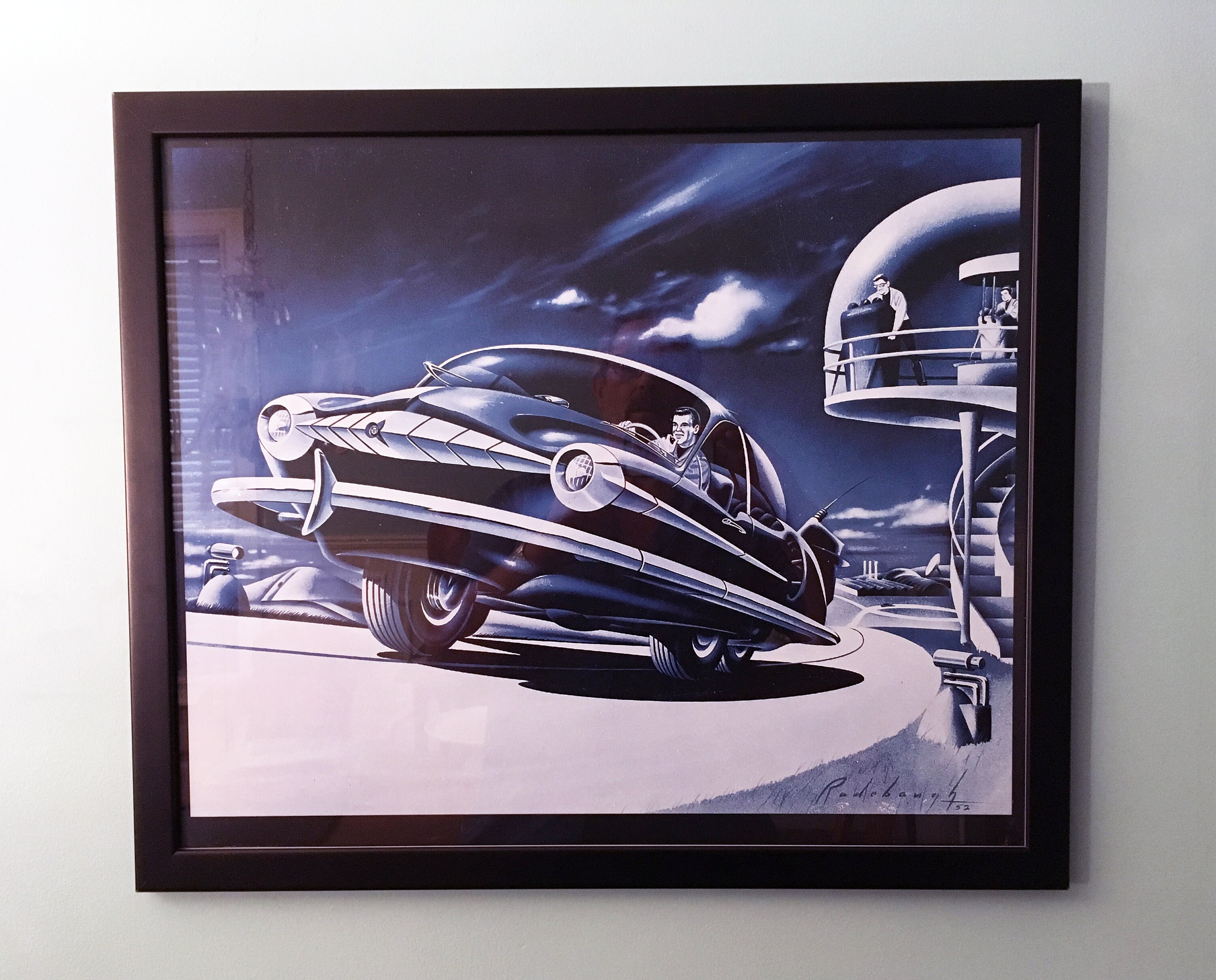RADEBAUGH Vintage Mid Century Futurism Print Legendary Futurist ...