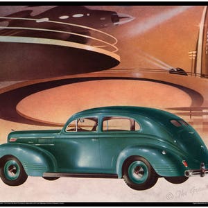 RADEBAUGH, A Great Decorative Print 1939 Dodge Series Deco Space ...