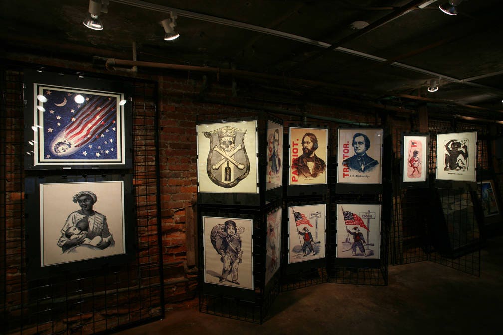 Civil War Print Baby Secesh and the Real Confederate Flag Choking the ...