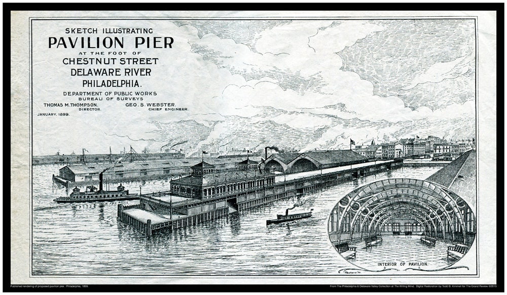 Vintage Philadelphia Print - S S United States - Fastest Ocean Liner in ...