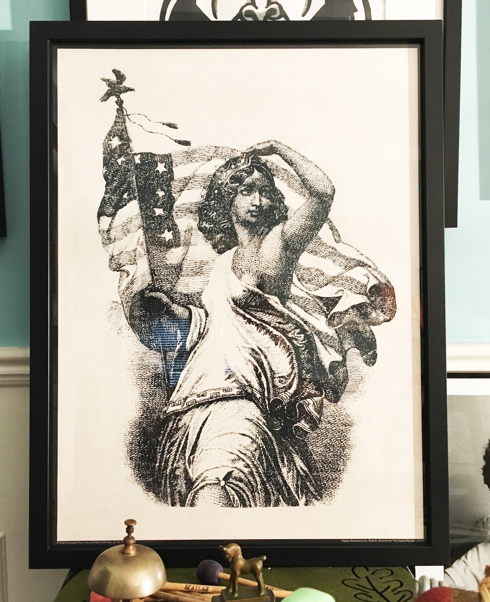Civil War Print Baby Secesh and the Real Confederate Flag Choking the ...