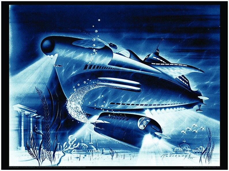 RADEBAUGH Vintage Mid Century Futurism Print Legendary Futurist ...