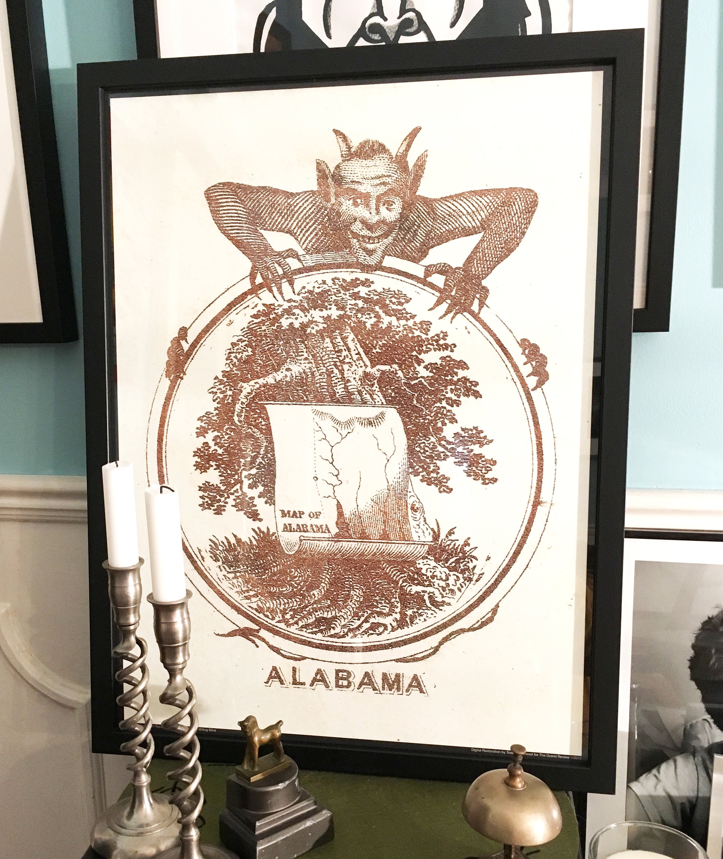 Antique Philadelphia Print - the Devil Grinders - Devils & Cherubs - Etsy