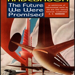 RADEBAUGH Vintage Mid Century Futurism Print Legendary Futurist ...