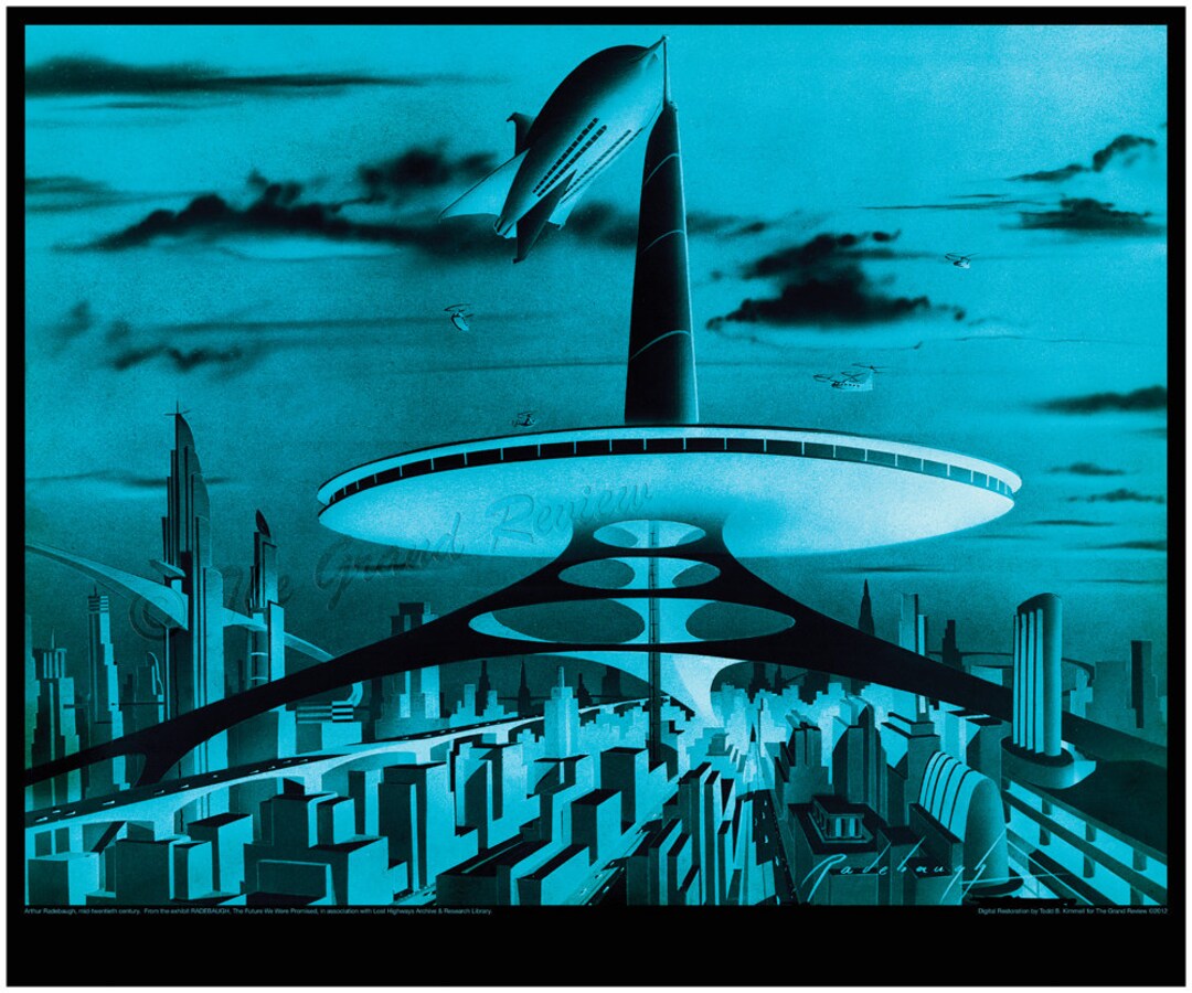 RADEBAUGH - Vintage Mid Century Futurism Print - Legendary Futurist ...