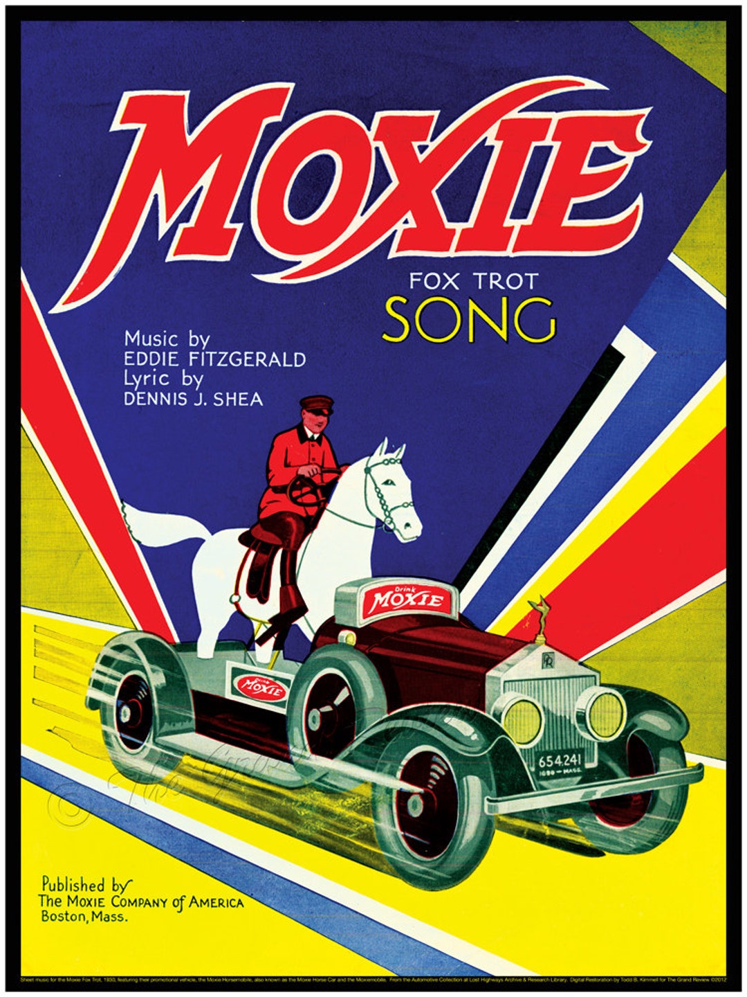 Antique Car Print - Moxie Horsemobile - Etsy