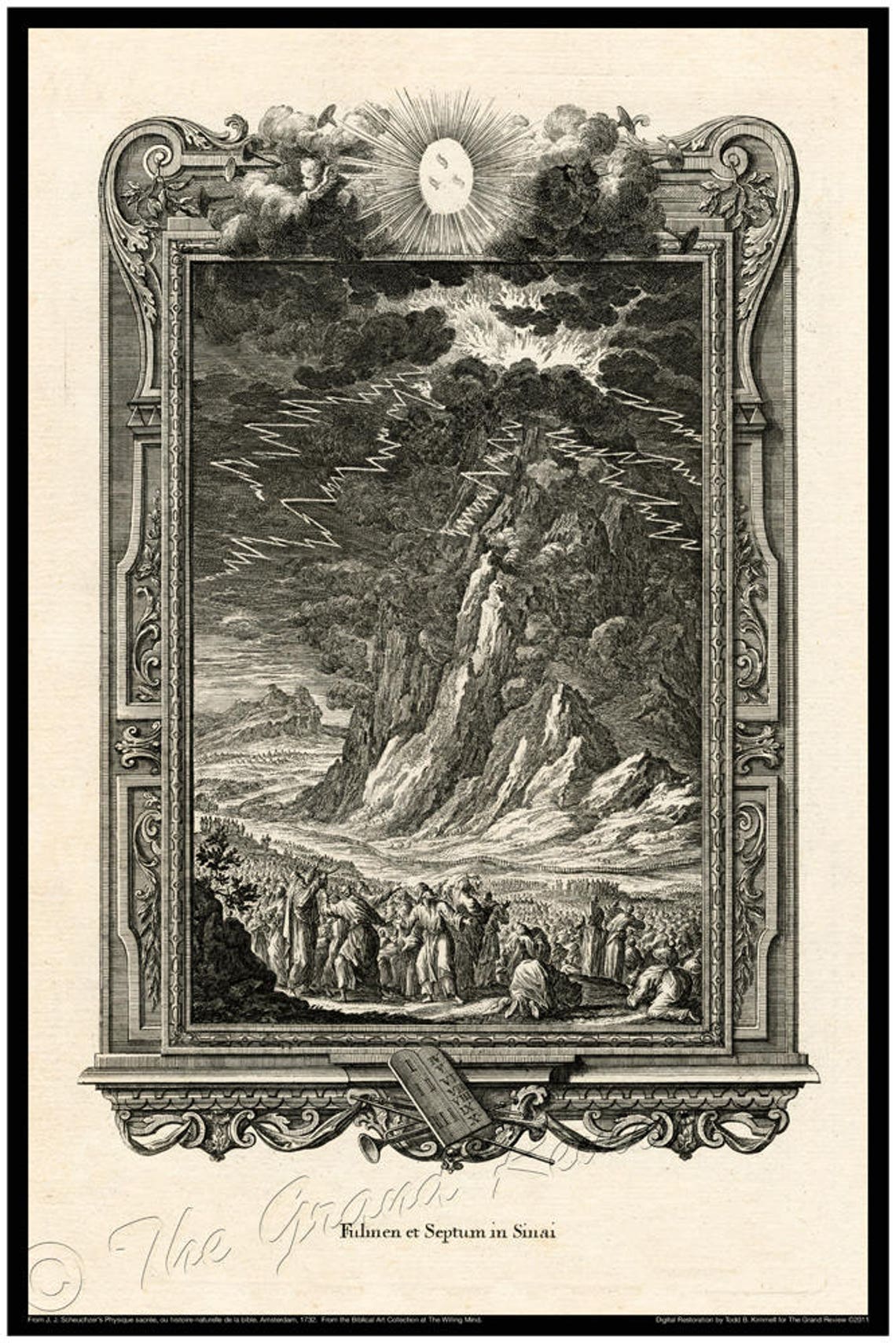 Biblical Plague of Locusts Print - Scheuchzer - Physica Sacra 1731-1735 ...